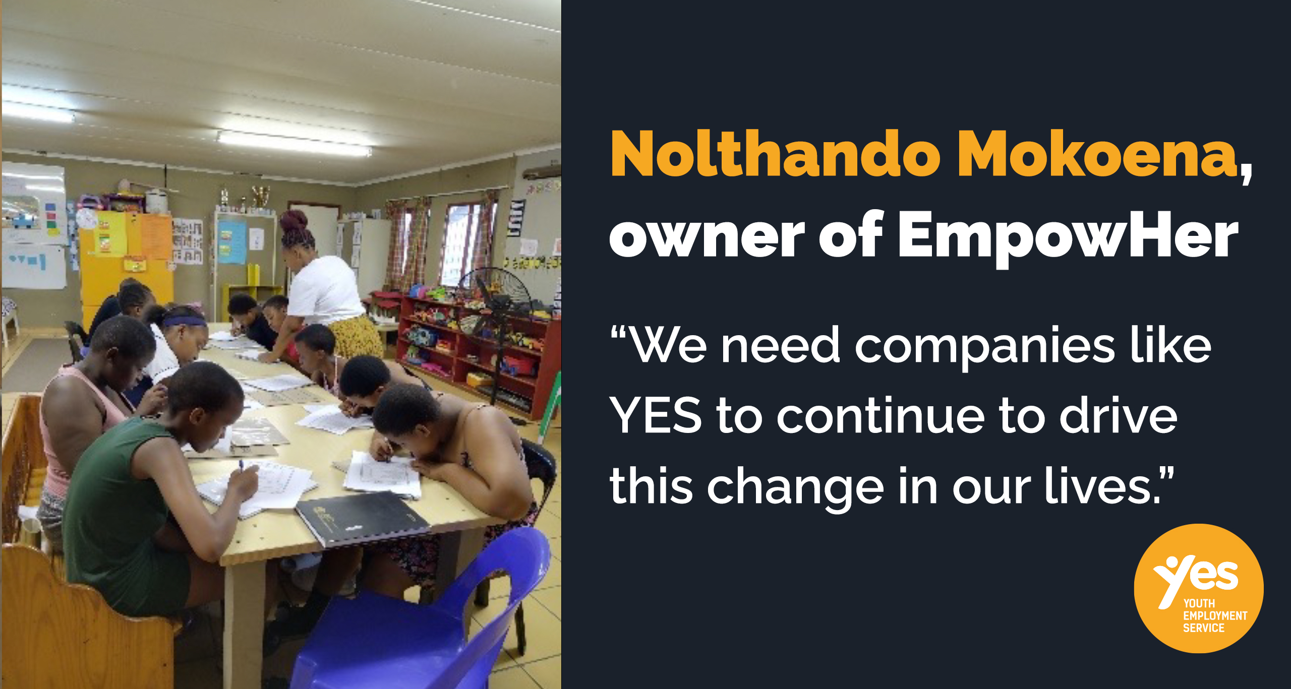 Nolthando Mokoena, owner of EmpowHer - yes4youth